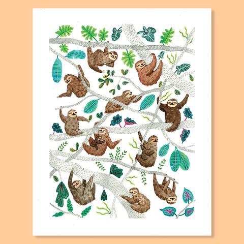 Sloth Squad Art Print – Islay's Terrace Studio & Shop
